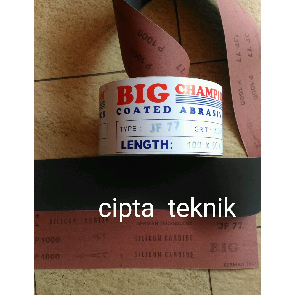 Jual Amplas Roll Grit 1000 METERAN Big Champion | Shopee Indonesia