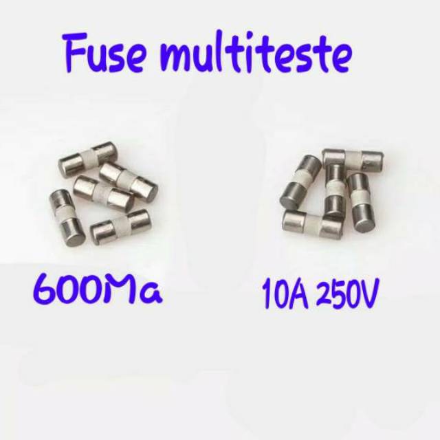 Jual Fuse sikring ukuran 3.5x10mm 600Ma atau 10A untuk fuse multitester ...