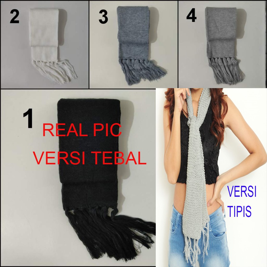 Jual syal rajut tebal hangat murah | Shopee Indonesia