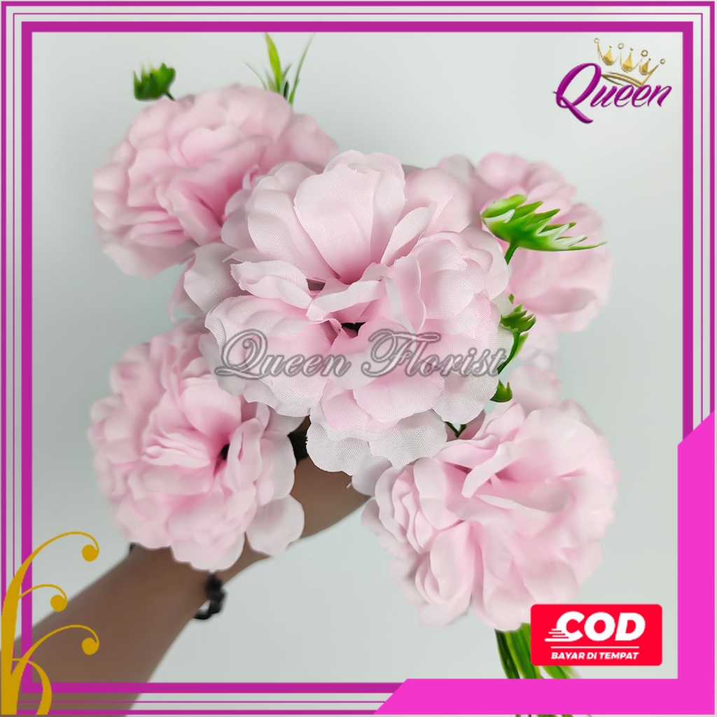 Jual Bunga Anyelir Carnation Tipe SJ Cabang 5 Artificial Buatan Home ...