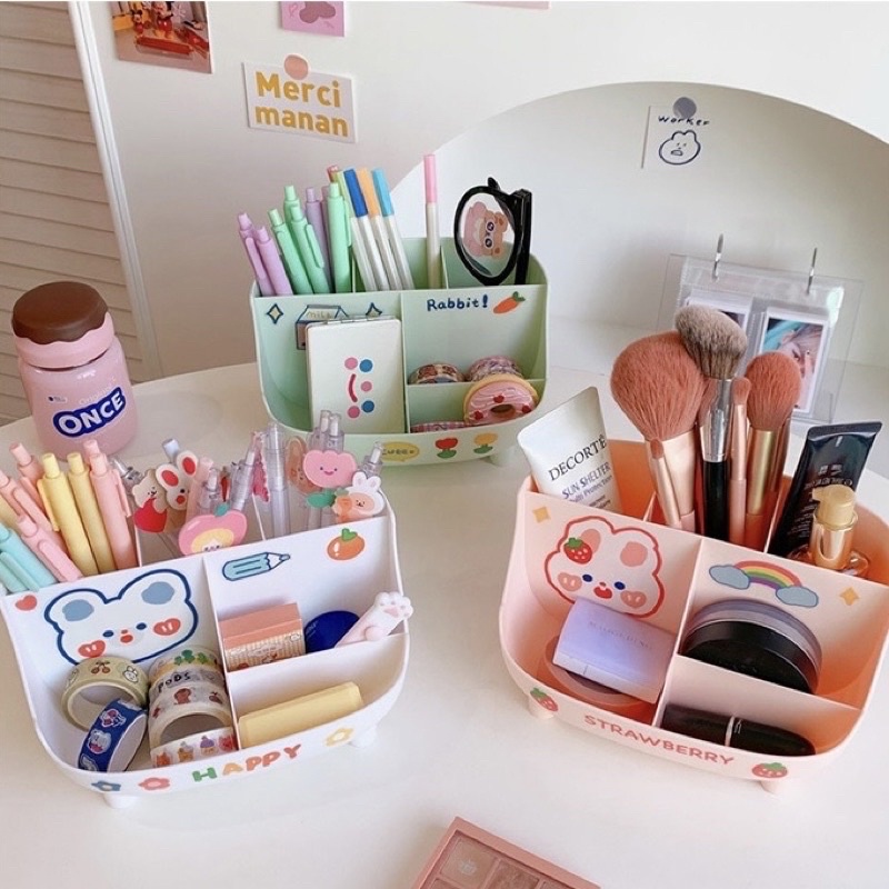 Jual multifunction cute desk organizer tempat penyimpanan atas meja ...