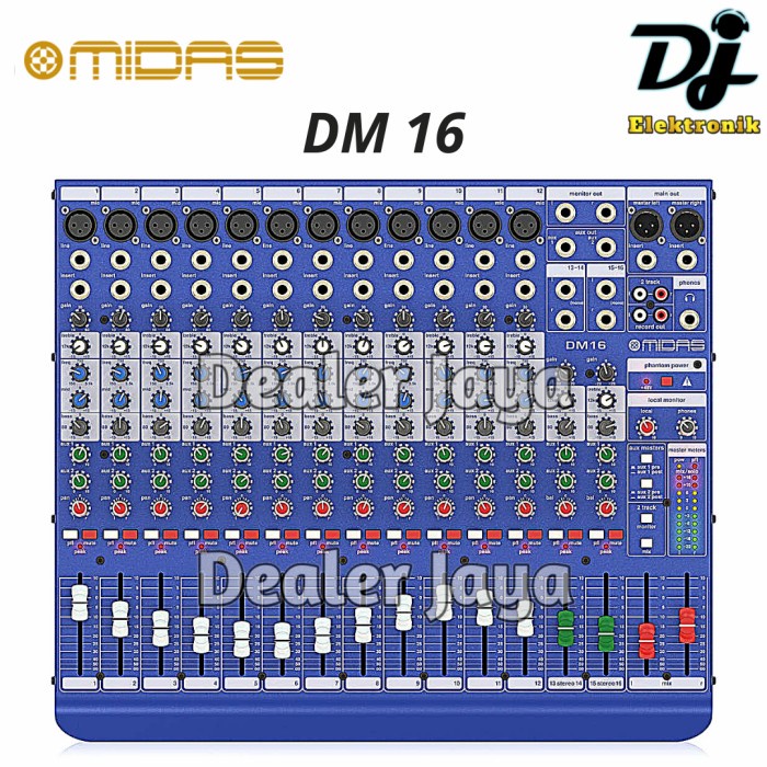 Jual Mixer Analog Midas DM 16 / DM16 - 16 channel | Shopee Indonesia