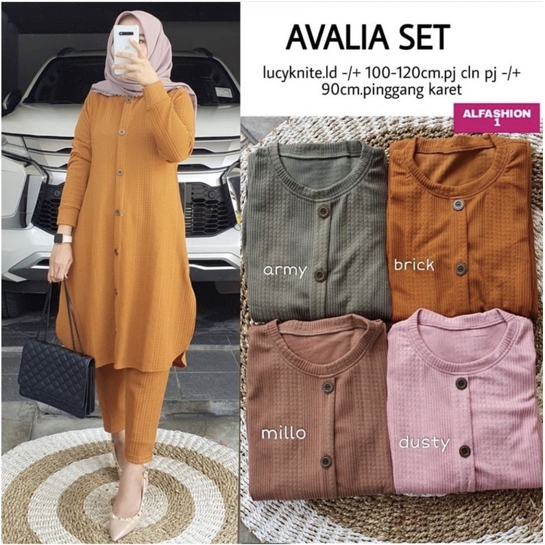 Jual Avalia Set - Setelan Lucy Knite Rajut LD105+ / SetCel One Set ...