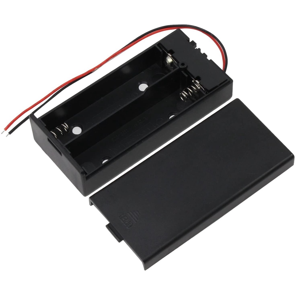 Jual Box Tempat Baterai 3.7V 2x 18650 Seri Holder Battery Switch On-Off ...