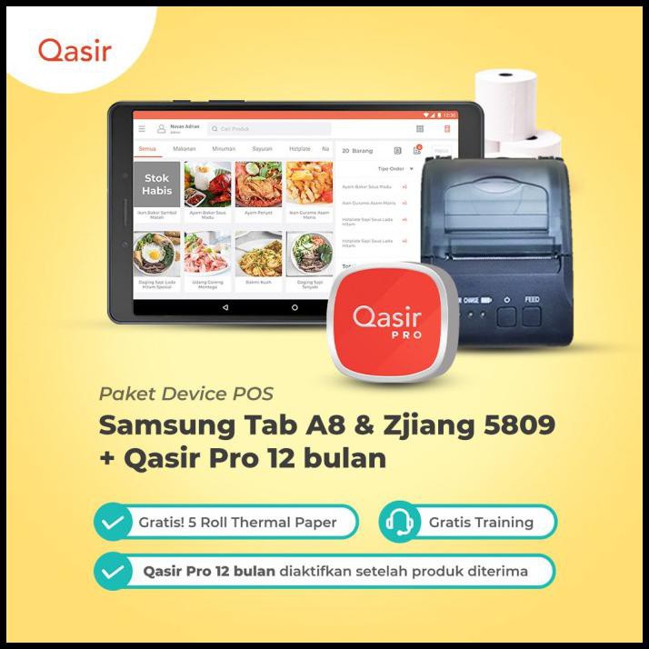 Jual Mesin Kasir Tablet+Printer Bluetooth+Qasir Pro /Tab A8/Printer ...