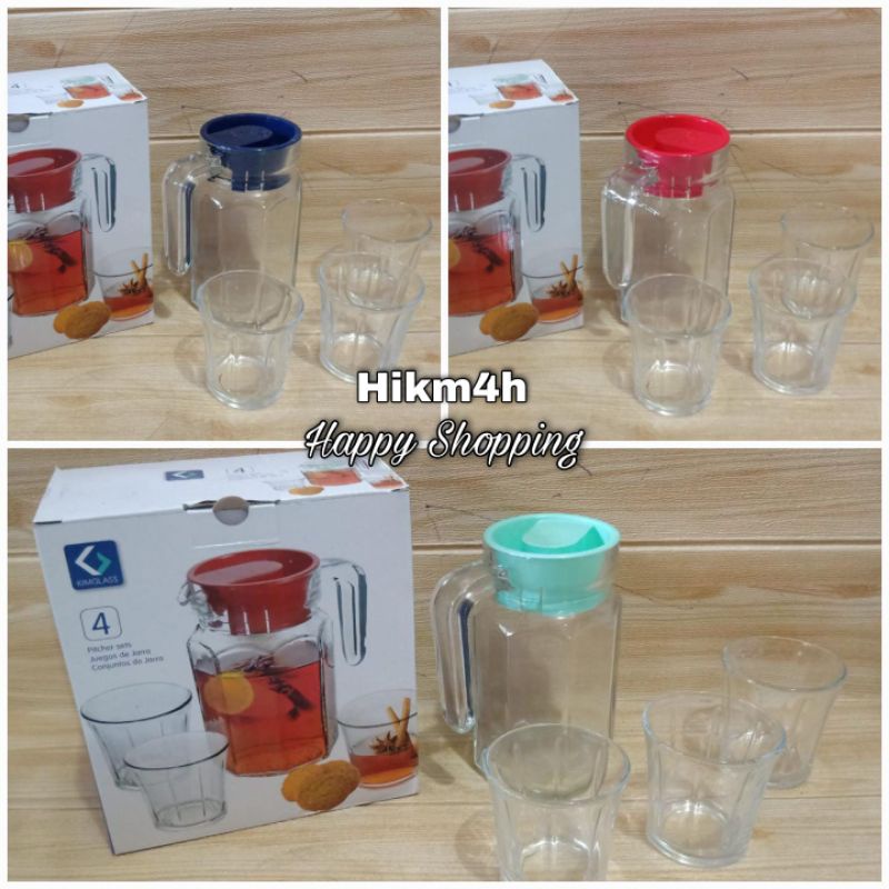 Jual Gelas set 1 Teko 3 Gelas / Teapot set gelas kaca | Shopee Indonesia