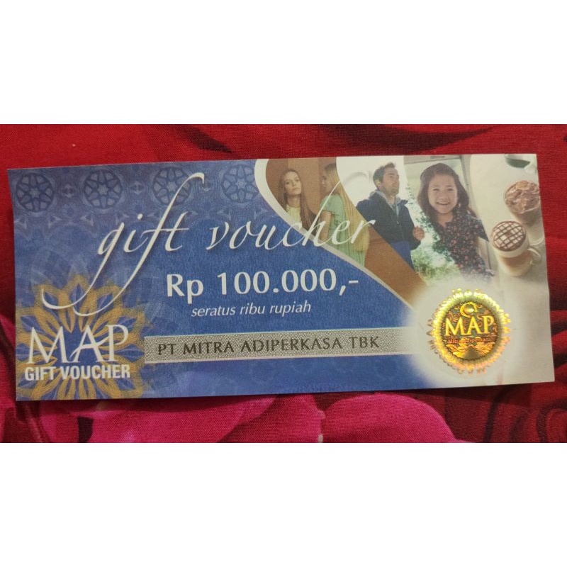 Jual Gift Voucher MAP 100K - ORI 100% - Valid till 31 Dec 2026 | Shopee ...