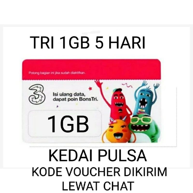 Jual VOUCHER 3TRI MINI 1GB 5HARI ( KODE VOUCHER DIKIRIM LEWAT CHAT) | Shopee Indonesia
