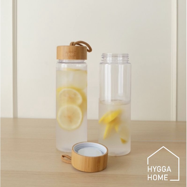 Jual Botol Minum Estetik Tutup Bambu/ Aesthetic water bottle with ...