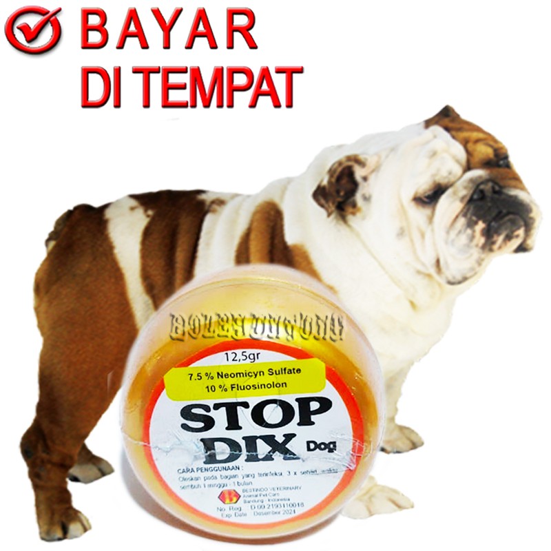 Jual STOP DIX DOG OBAT JAMUR KORENG ANJING CREAM SAKIT SCABIES SALEP ...