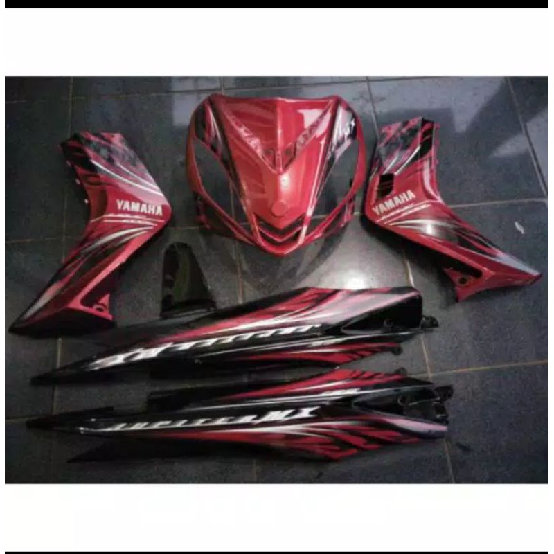 Jual PAKET BODY JUPITER MX LAMA OLD MERAH HITAM TEMENG+SAYAP BAWAH+BODY ...