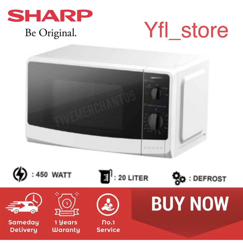 Jual Microwave Oven Sharp R-220-MAWH 20 Liter 450 W Low Watt Sharp ...