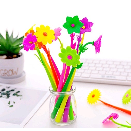 Jual Pulpen Silikon Unik / Pulpen Lucu Motif Aneka Bunga | Shopee Indonesia