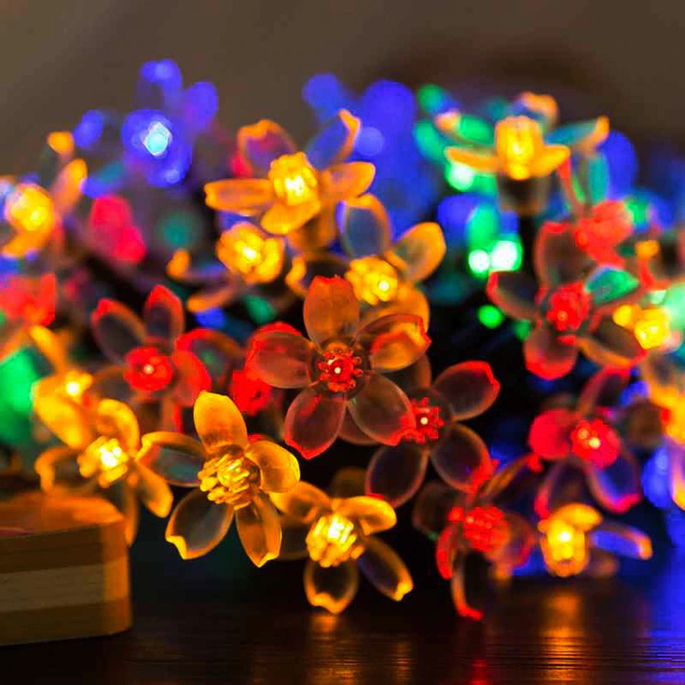 Jual Lampu LED String Bunga Tenaga Surya Lampu Hiasan Taman Outdoor ...