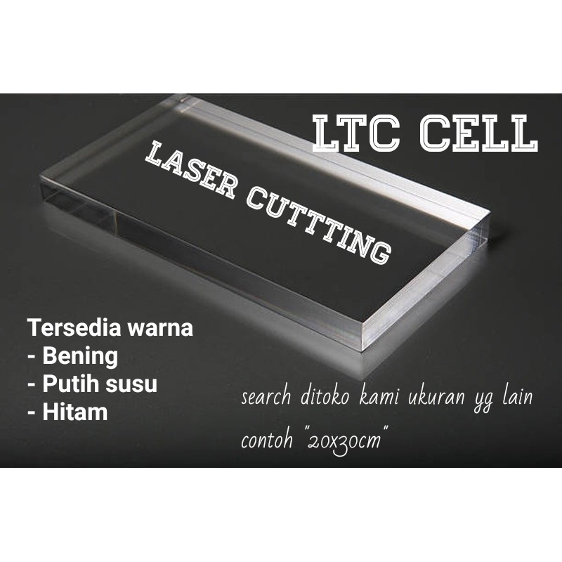 Jual Acrylic Laser Cutting 2mm 15x21cm A5 Bening Akrilik Potong Laser ...