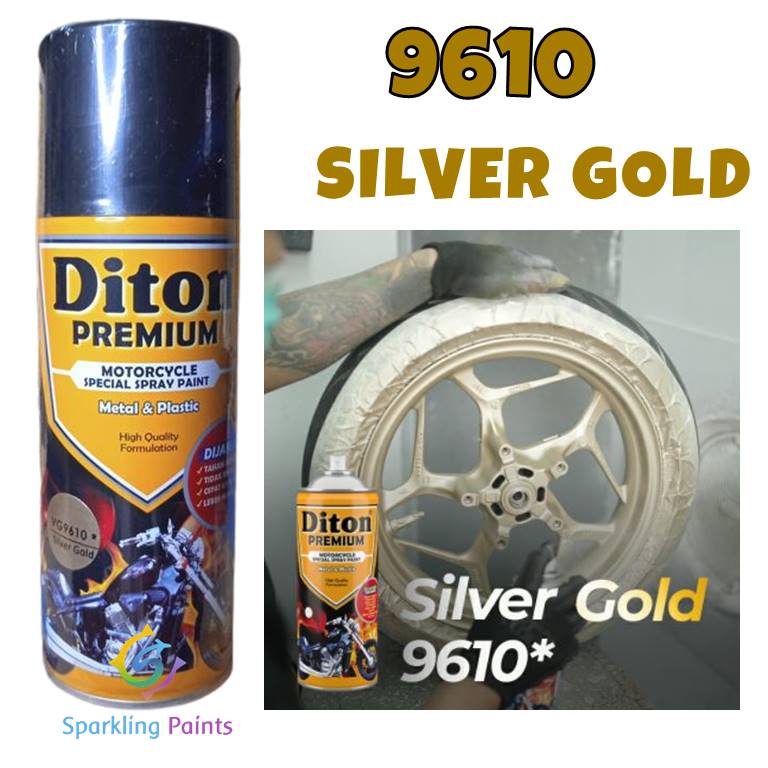 Jual Pilox Diton Premium 9610 Silver Gold 400ml Cat Pilok Pylox Silfer ...