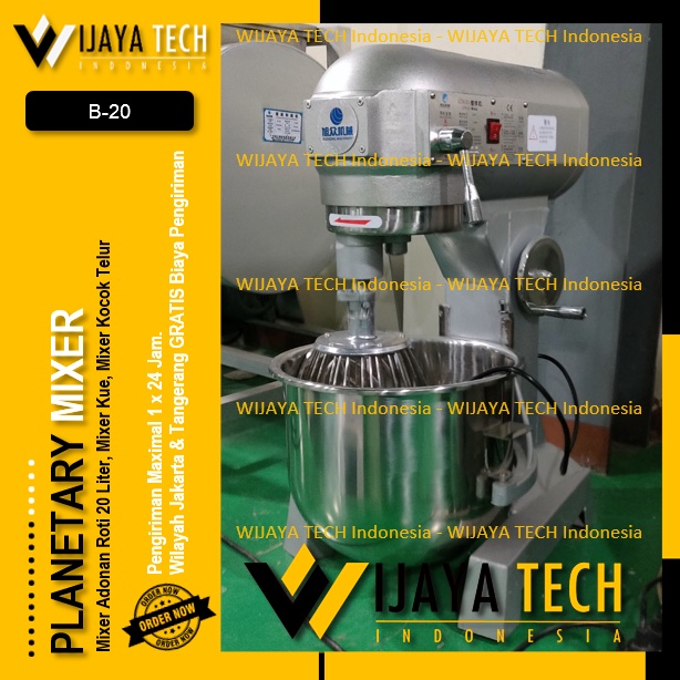 Jual Planetary Mixer 20 Liter B-20 Mixer Adonan Roti 20L SZM-20 Mixer ...