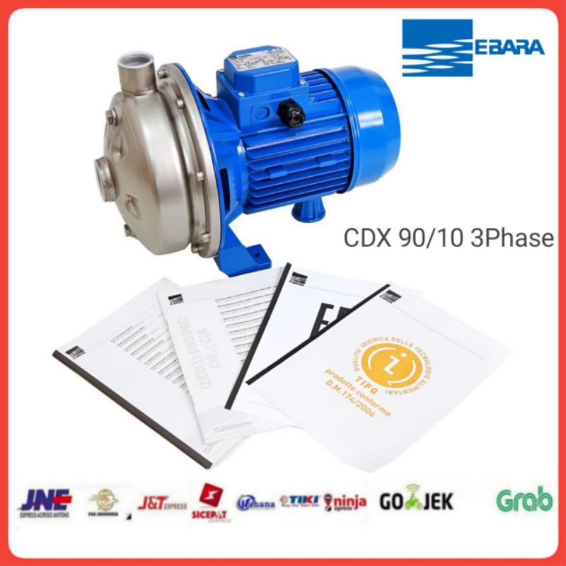 Jual Pompa Ebara CDX 90/10 3phase 380v Pompa Centrifugal | Shopee Indonesia