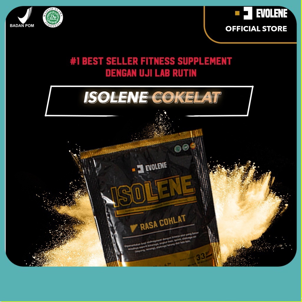 Jual Evolene Isolene Coklat SACHETAN - Suplemen fitness pembentuk Otot ...