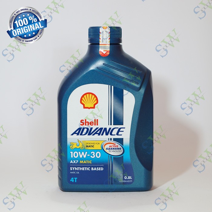 Jual Shell Advance AX7 Matic 10W-30 0.8L / Oli Motor Matic Shell AX7 ...