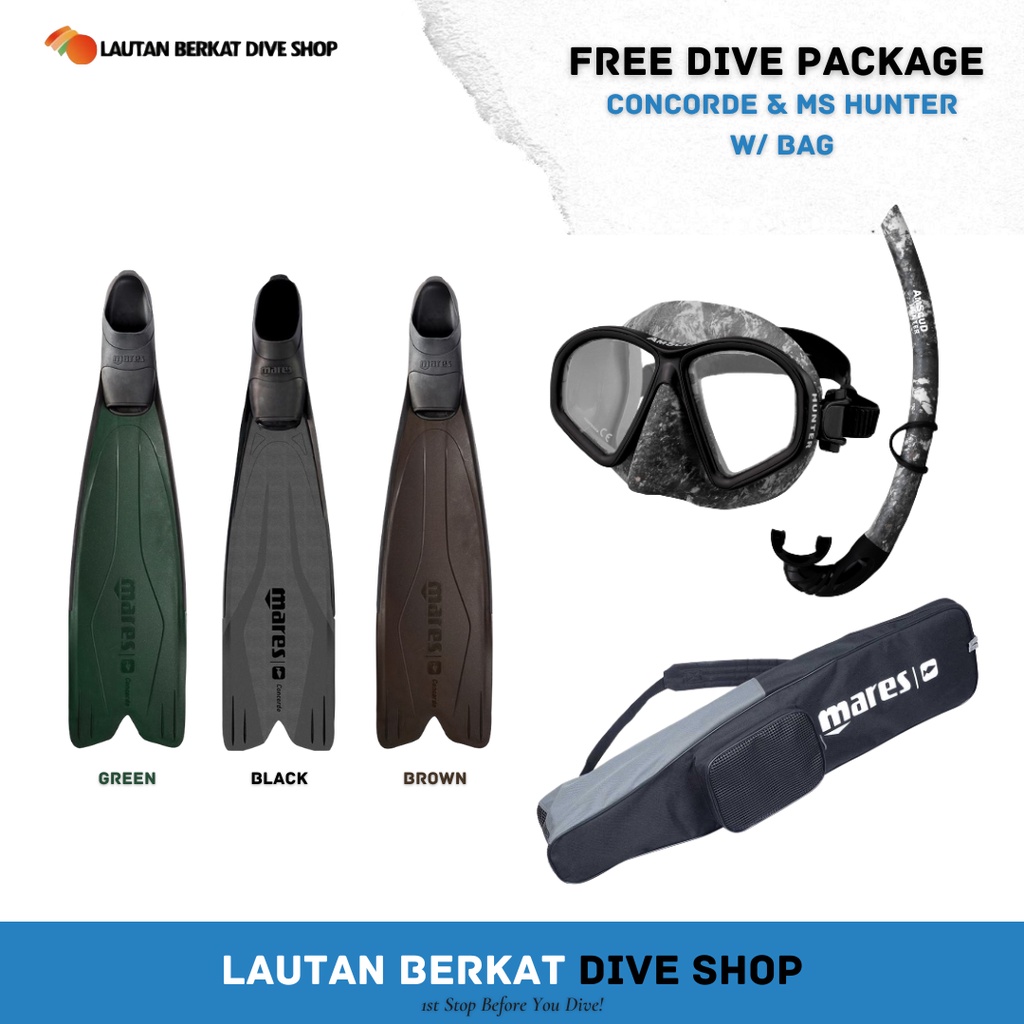 Jual PAKET LONG FIN MARES CONCORDE + COMBOSET AMSCUD HUNTER W/ BAG ...