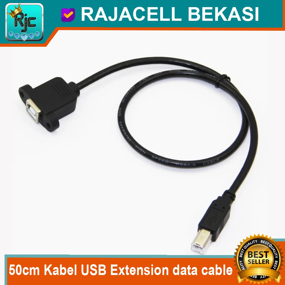 Jual 50cm Kabel USB B Male to Female Extension data cable ekstensi ...