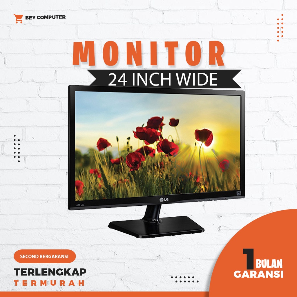 Jual Monitor LCD/LED 24 Inch Wide Merk Lg, Samsung, Hp, Dell, Lenovo ...