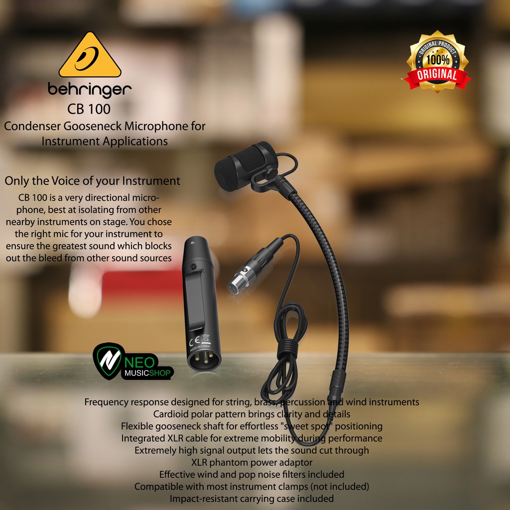 Jual Behringer CB100 Condenser Gooseneck Microphone for Instrument ...
