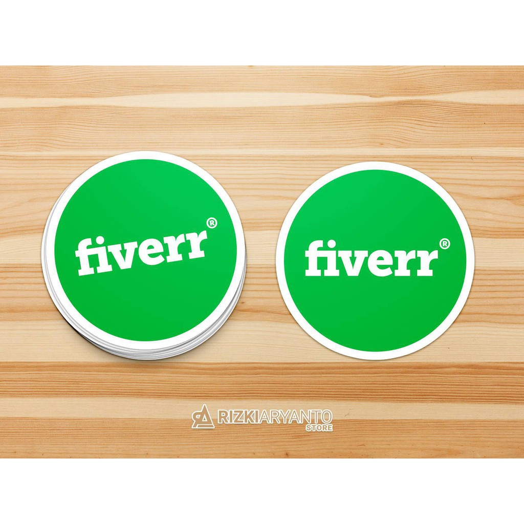Jual Sticker - Stiker Logo Fiverr Circle Wordmark Untuk PC Laptop HP ...