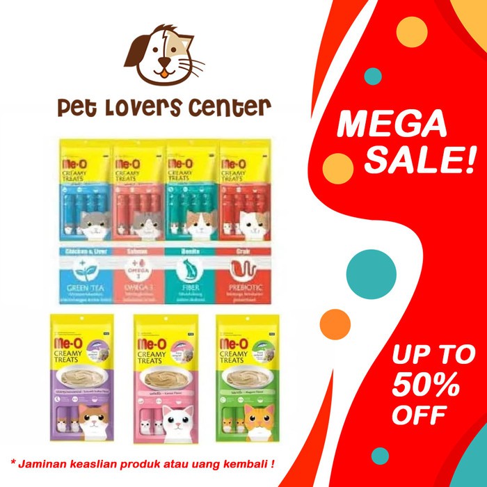Jual Snack Kucing Me-O meo Creamy Treats Isi 4 Pcs x 15gr treat cat ...
