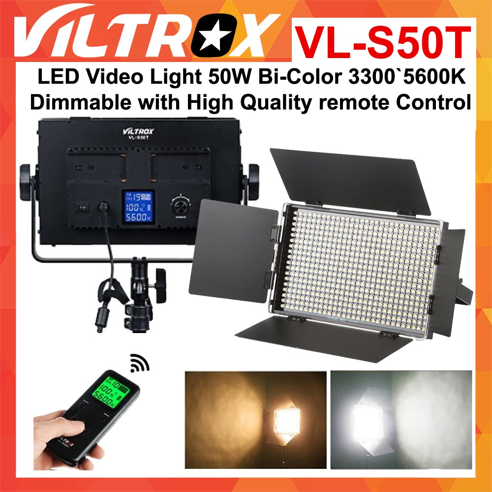Jual Viltrox VL-S50T LED Video Light Bi-Colour 3300k-5500k Lampu Shooting | Shopee Indonesia