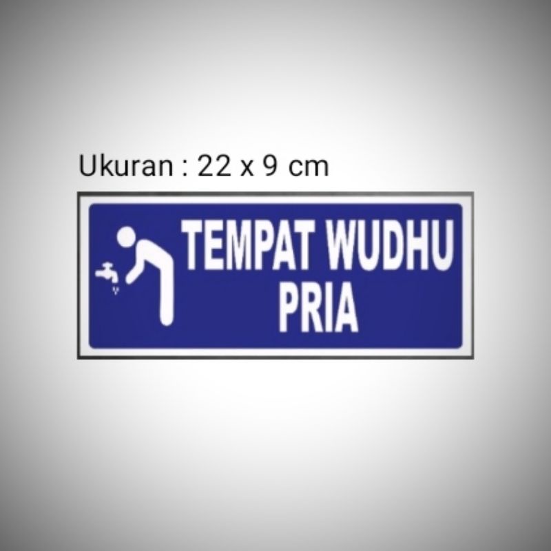 Jual Tempat Wudhu PRIA, Sign label Acrylic, Sign Board Akrilik Tempat ...