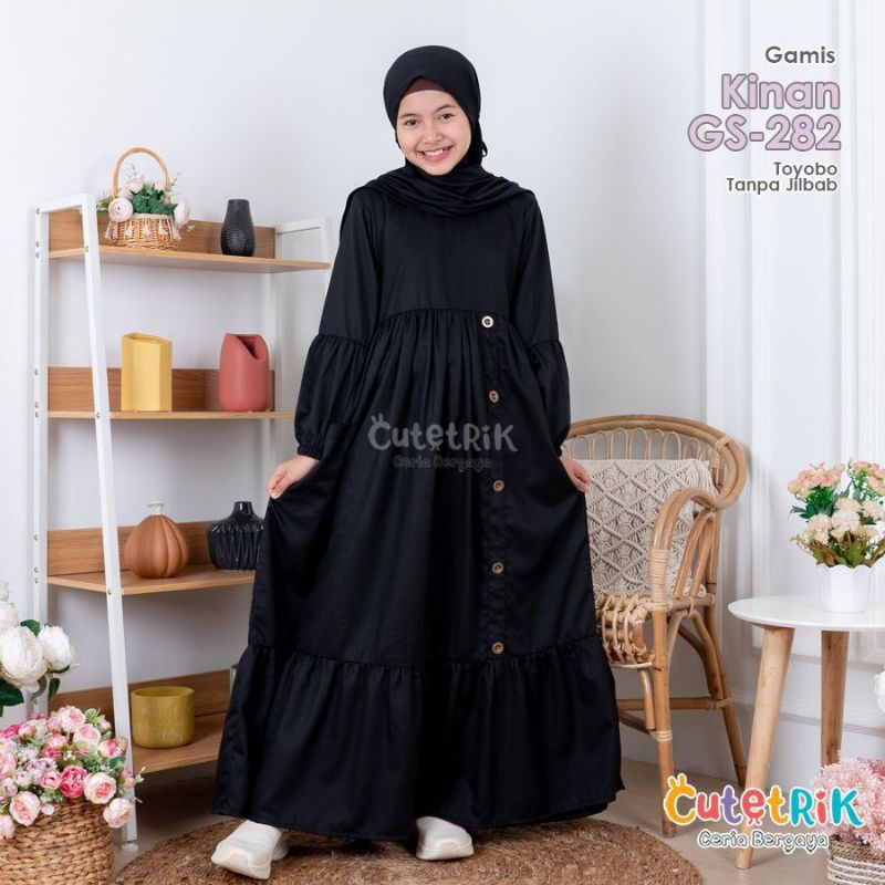 Jual Gamis Hitam Polos Anak Perempuan Cutetrik Gamis Anak Remaja ...