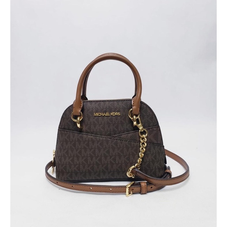 Jual Michael Kors Dome Monogram Crossbody Bag - Powder Blush/ Brown | Shopee Indonesia