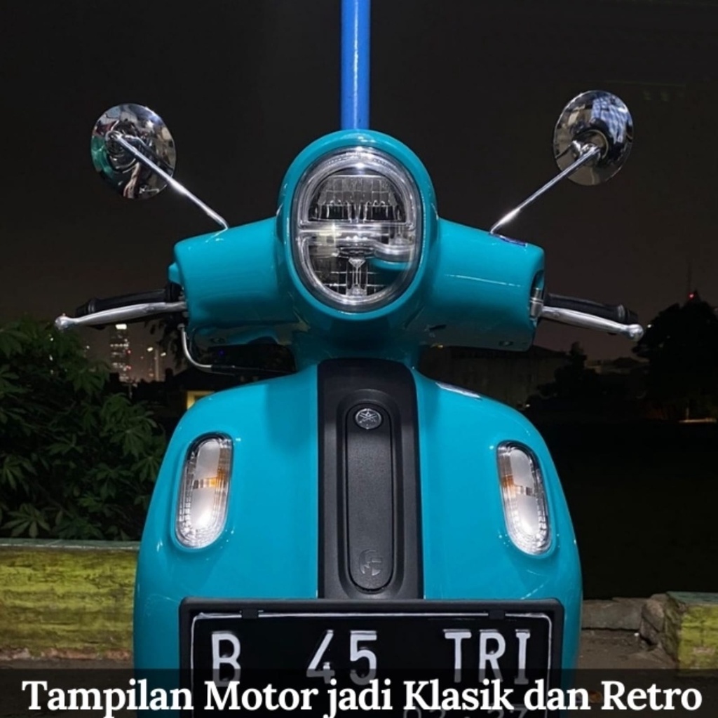 Jual Spion Fazzio Model Bulat Tangkai Panjang Full Chrome spion retro ...