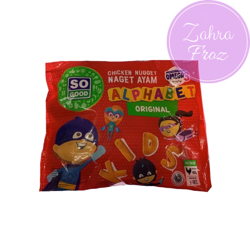 Jual SO GOOD CHICKEN NUGGET ALPHABET 400 GR | Shopee Indonesia