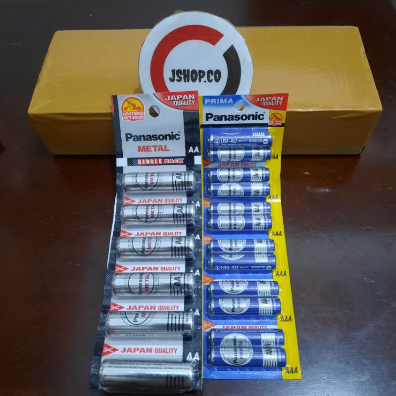 Jual BATU BATERAI PANASONIC METAL PRIMA AA/A2 DAN AAA/A3 MURAH | Shopee ...