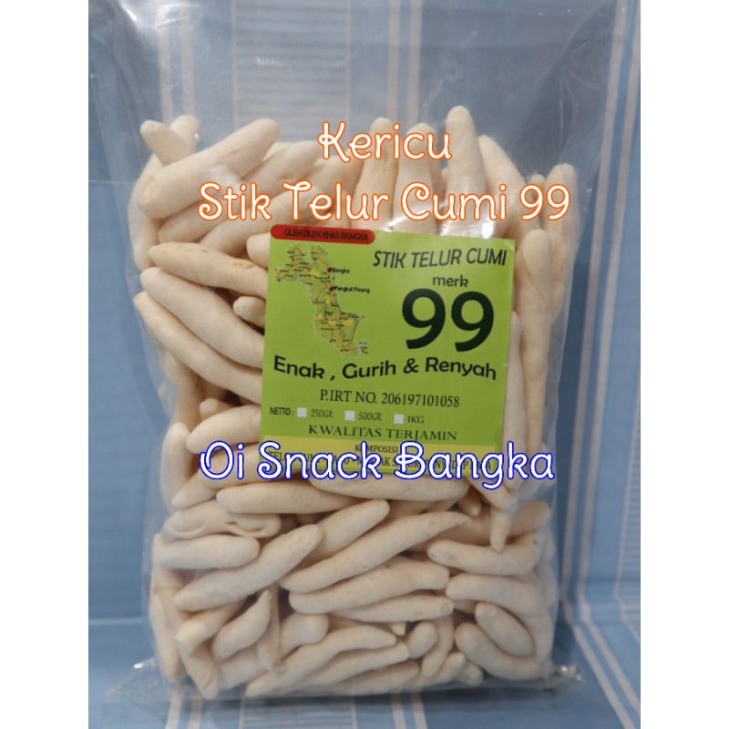 Jual KERICU / KRITCU / STIK TELUR CUMI CAP 99 ASLI BANGKA MAKANAN SNACK ...