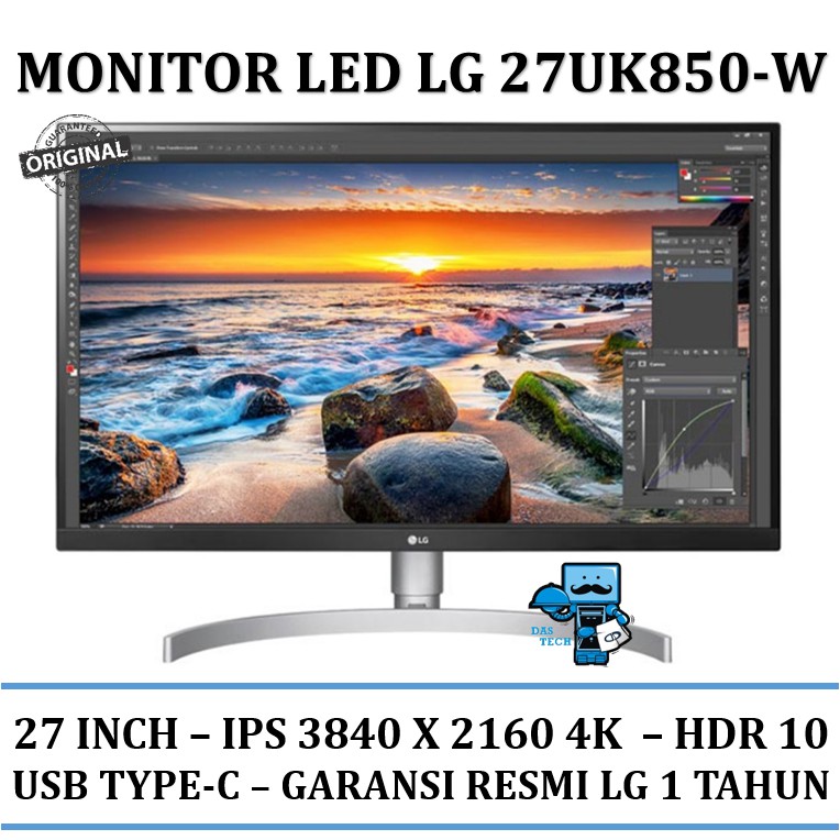 Jual Monitor LED LG 27UK850-W 4k USB-C IPS 27" HDR10 - Resmi | Shopee ...