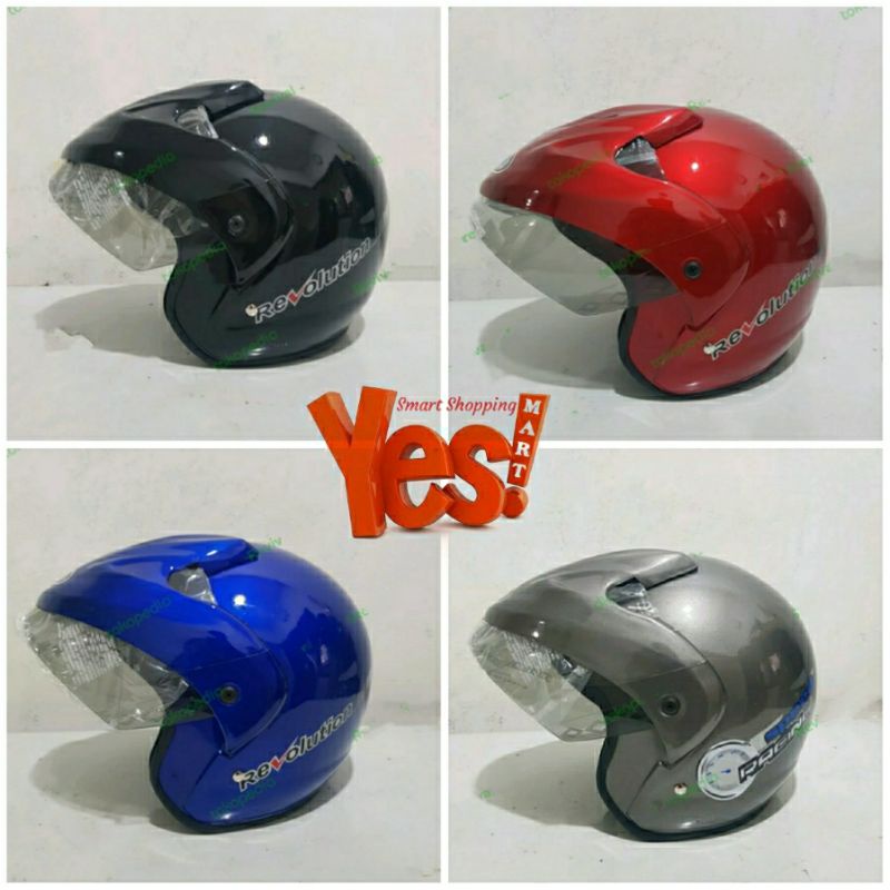 Jual Helm Motor Half Face Revolution SNI | Shopee Indonesia