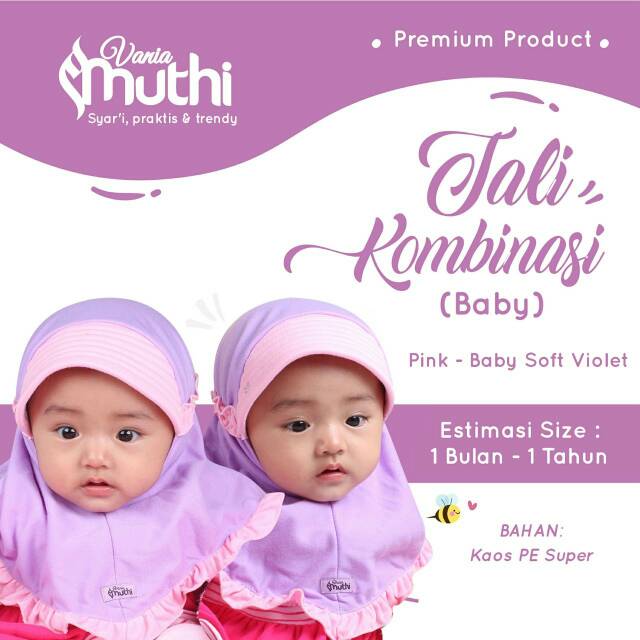 Jual JILBAB TALI KOMBINASI VANIA MUTHI (BABY) | Shopee Indonesia