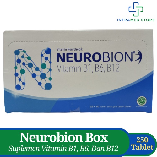 Jual Neurobion Box Biru Isi 250 Tablet - Suplemen Vitamin B1, B6, Dan ...