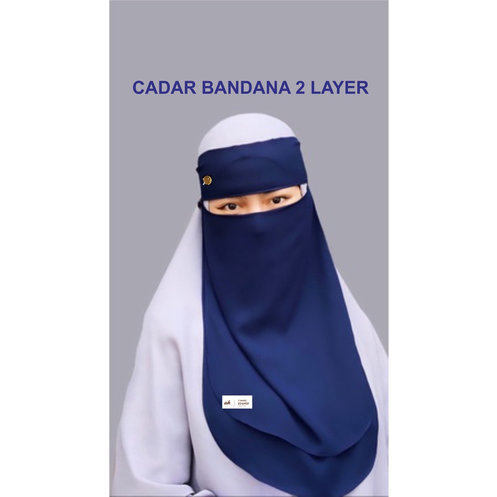 Jual CADAR BANDANA 2 LAYER DIAMON CREPE LOGO AKRILIK | Shopee Indonesia