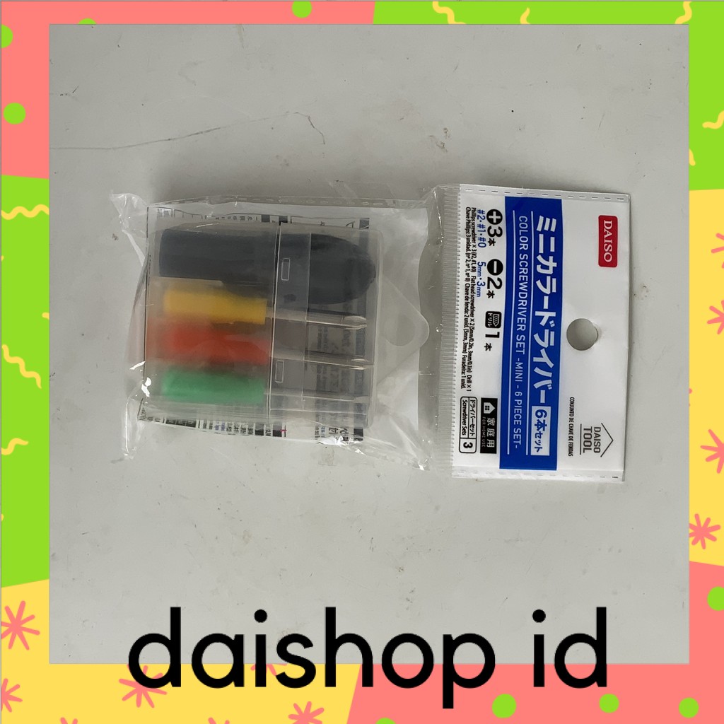 Jual DAISO Obeng Set/Screwdriver - 6 Buah Set | Shopee Indonesia
