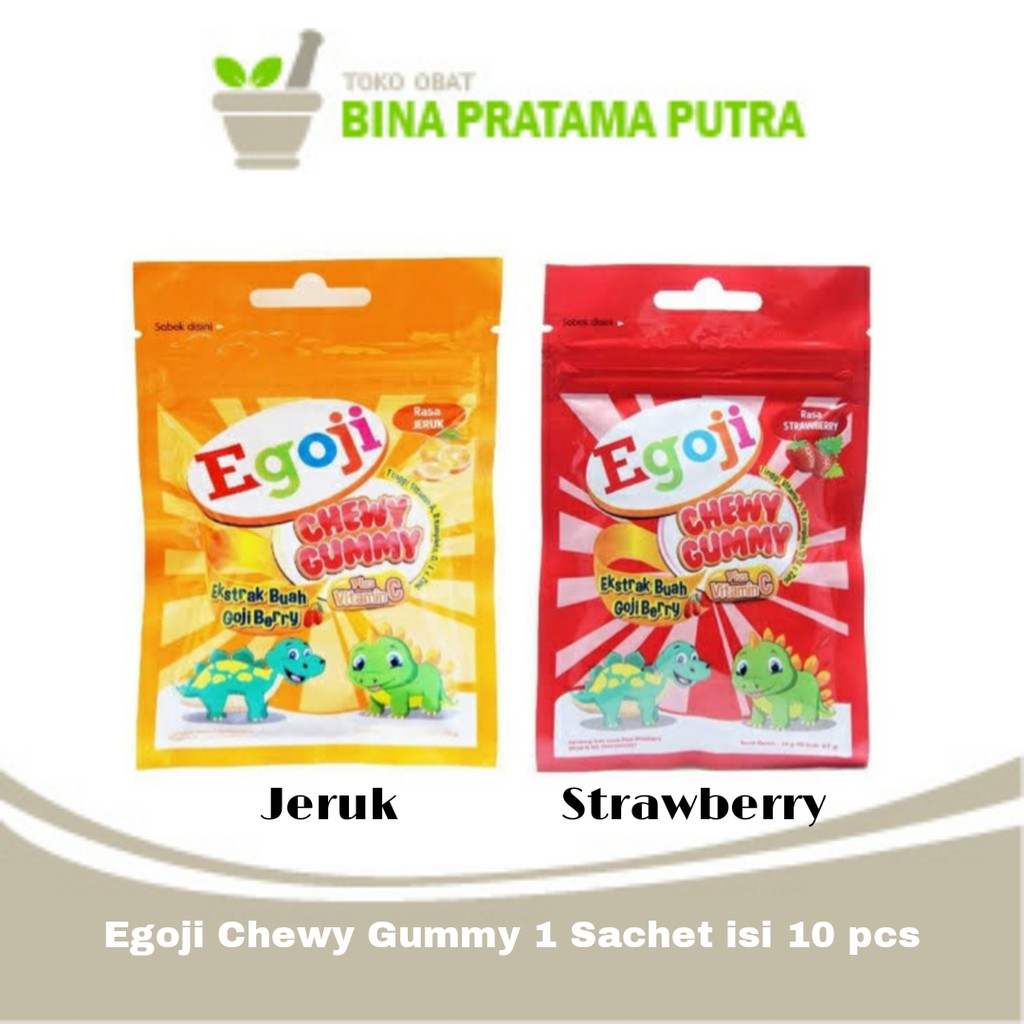 Jual Egoji Sachet 20gr 1 Sachet Isi 10pcs Chewy Gummy Vitamin Anak ...