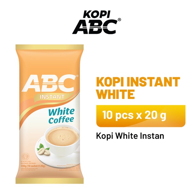Jual ABC White Instant Coffee 1 Pack (10 x 20 gr) | Shopee Indonesia