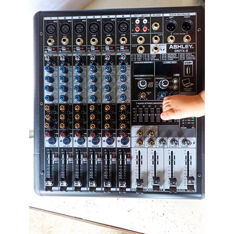 Jual TERBAIK MIXER ASHLEY NEW ONYX 6 channel 4 tone USB Audio Interface ...