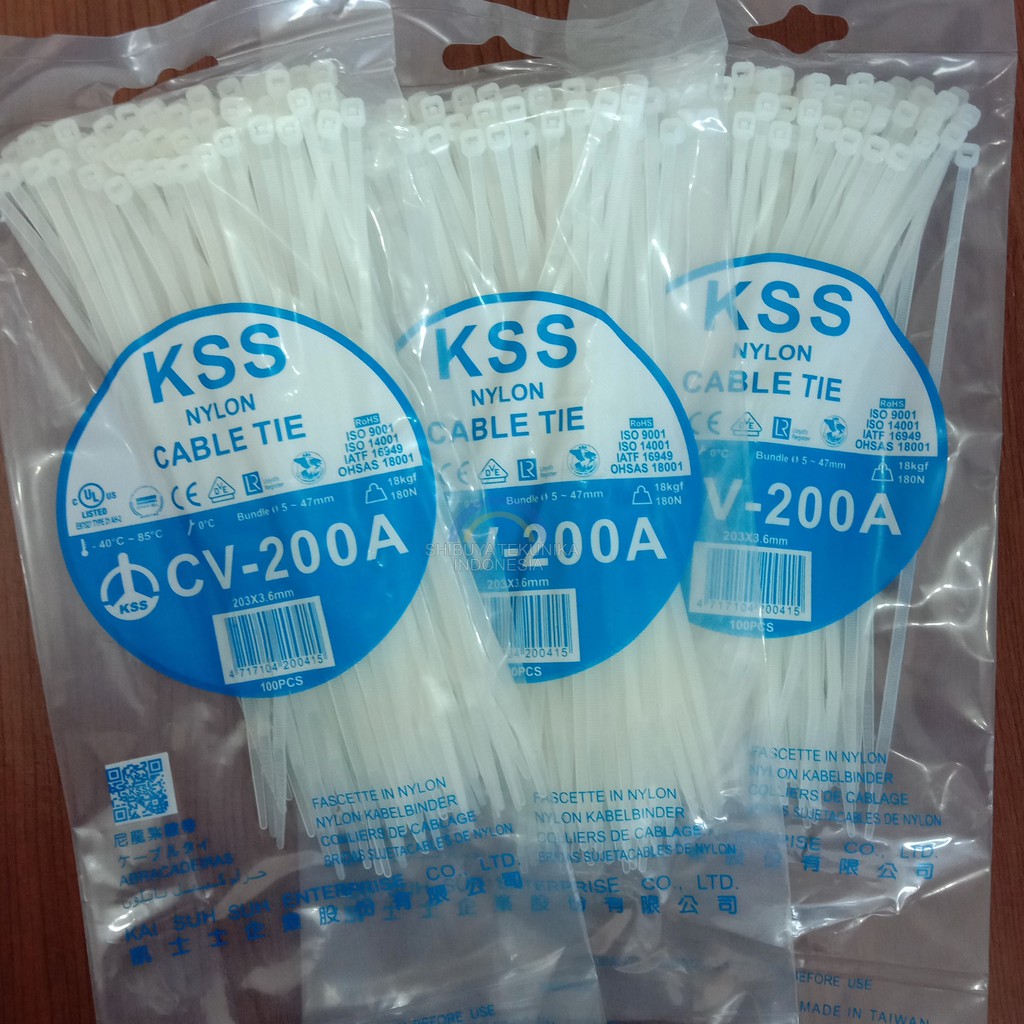 Jual Kabel Ties Cable tie KSS CV200 20cmx4.6mm | Shopee Indonesia
