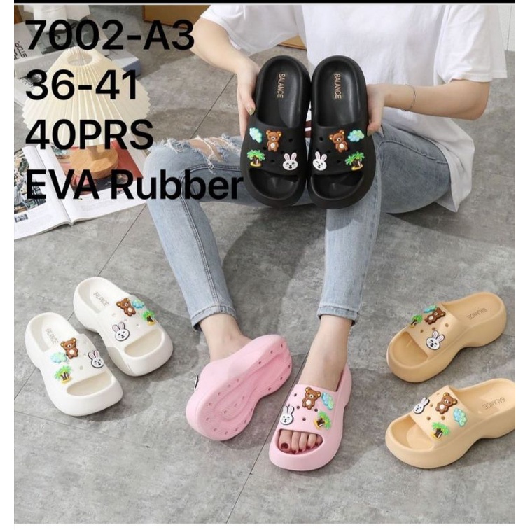 Jual BALANCE 7002-A3 KELINCI / SLOP WEDGES FUJI KEKINIAN/ SLOP WANITA ...