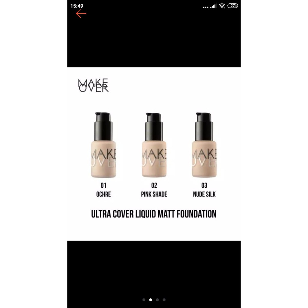 Jual Ultra Cover Liquid Matt Foundation Make Over | Shopee Indonesia